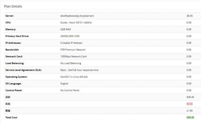 krypt独立服务器性能与网络测试 Atom D510 CPU | NGX Project | NGX.HK